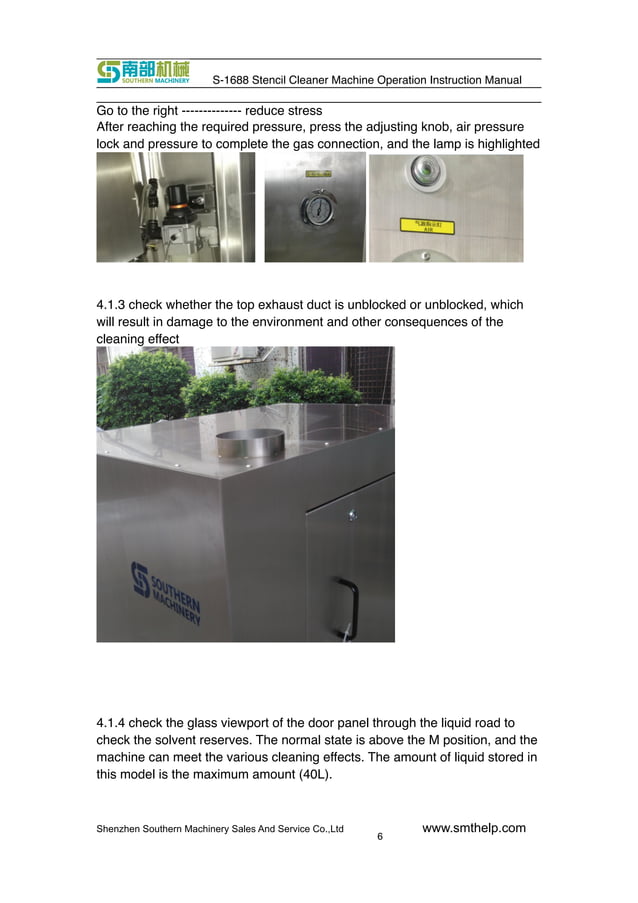 S 1688 stencil cleaner machine operation instruction manual smthelp | PDF