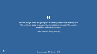 The what, why and how of Service Design | PDF