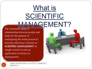SCIENTIFIC MANAGEMENT | PPT