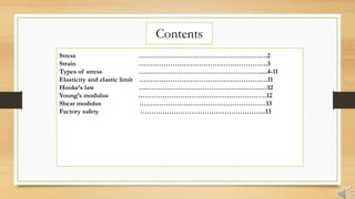 FEW BASIC CONCEPT OF STRENGTH OF MATERIALS | PPTX
