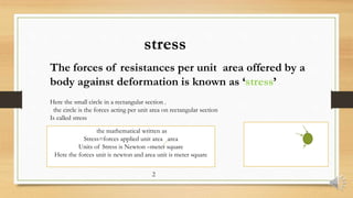 FEW BASIC CONCEPT OF STRENGTH OF MATERIALS | PPTX