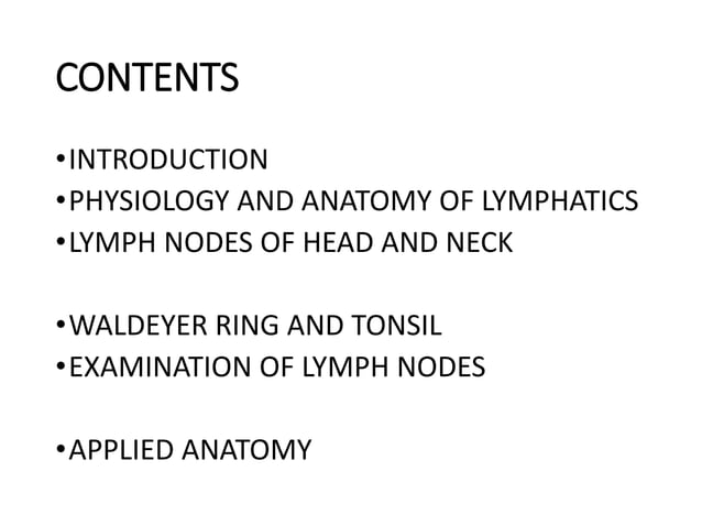 Surgical Anatomy of Lymph nodes | PPT
