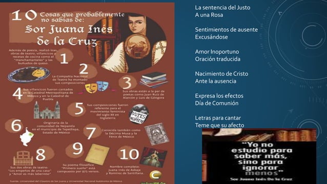 biografia de Sor Juana Ines de la Cruz | PPTX