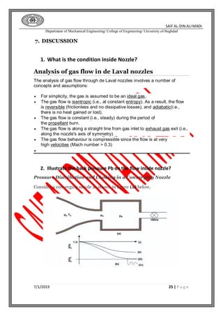 Pressure distribution along convergent- divergent Nozzle | PDF