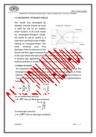 Pressure distribution along convergent- divergent Nozzle | PDF