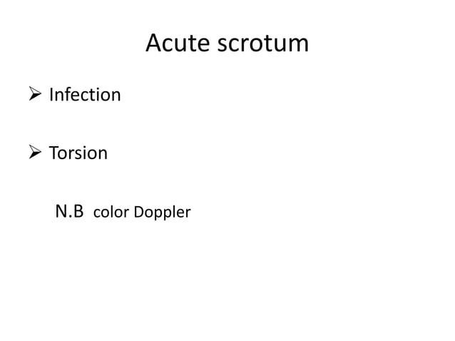imaging of scrotal diseases | PPTX | Infertility | Reproductive Health