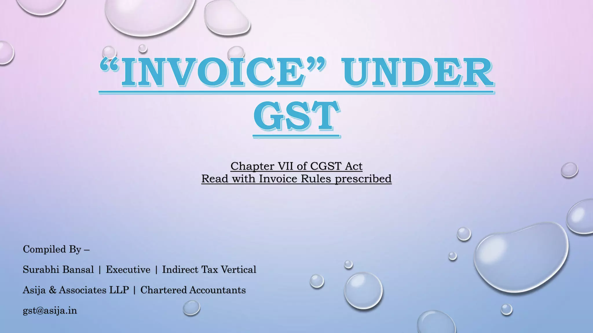 S 2-Invoicing rules under GST | PPT