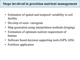 precise nutrient management of banana | PPTX