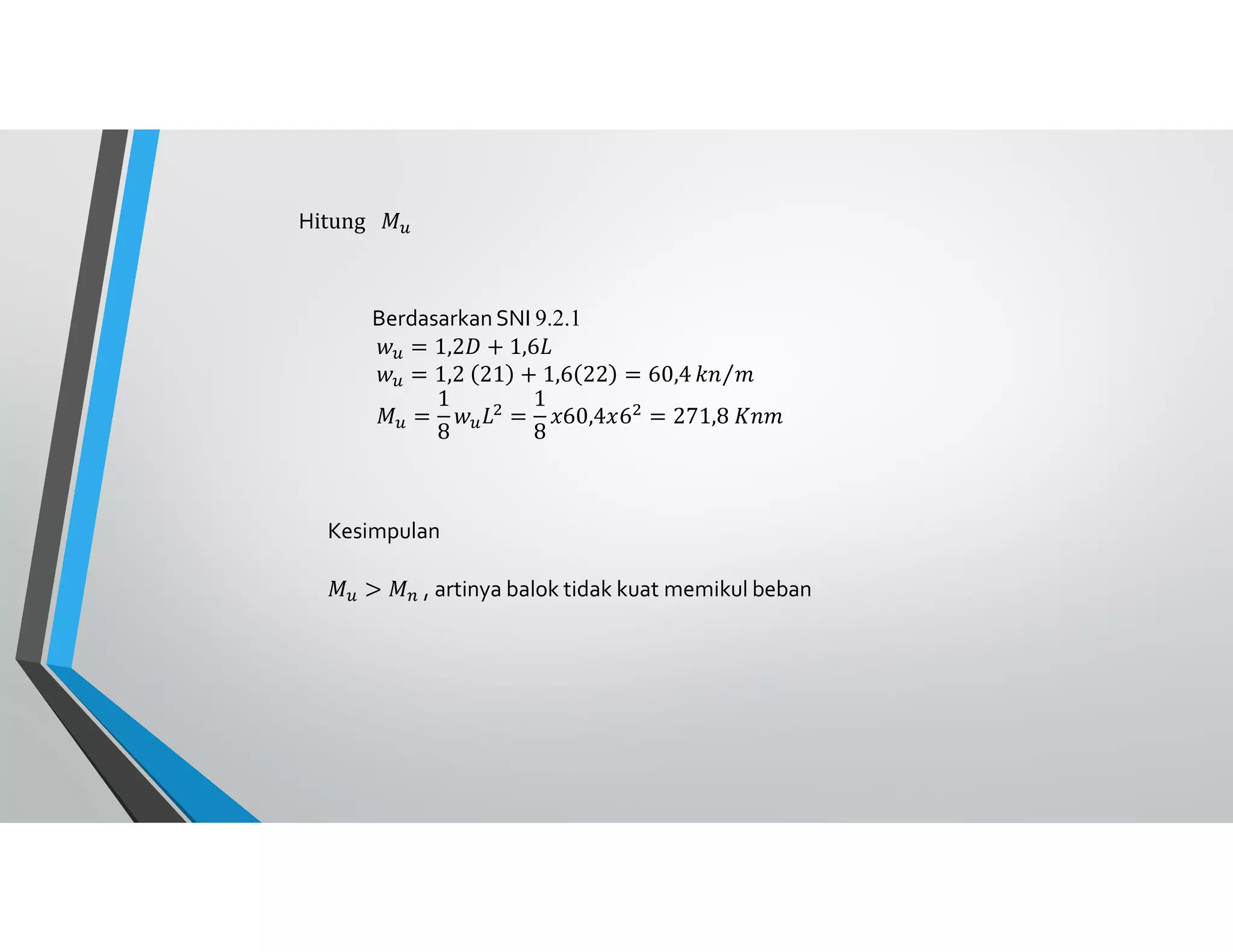 contoh soal menghitung momen ultimate pada balok | PDF