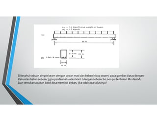 contoh soal menghitung momen ultimate pada balok | PDF