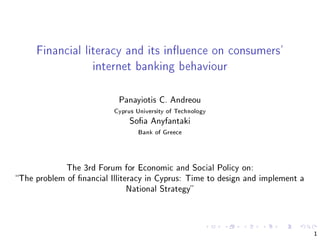 Financial literacy and its influence on consumers' internet banking ...