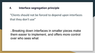 S.O.L.I.D. principles of software development | PPTX | Programming ...