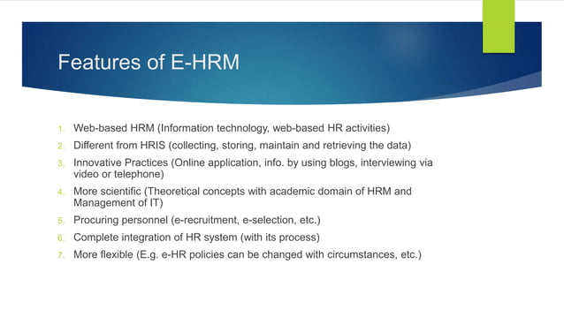 e-HRM | PPTX | Resume Writing and Advice | Job Search