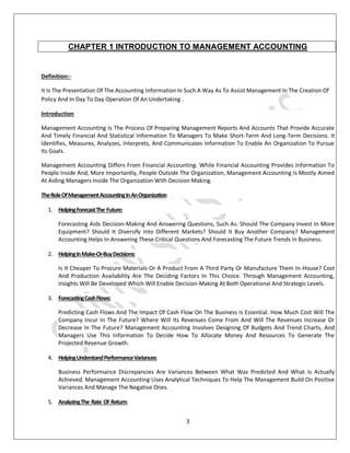 SYBBI MANAGEMENT ACCOUNTING NOTES SEM III | PDF
