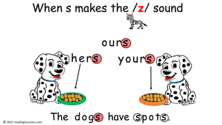 4 Rules to Teach Kids When s Makes the /z/ sound. | PDF