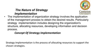 the nature of strategy implementation | PPTX