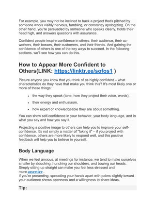 SELF-CONFIDENCE | DOCX