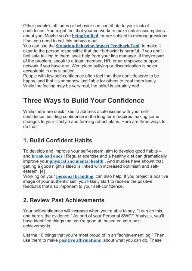 SELF-CONFIDENCE | PDF