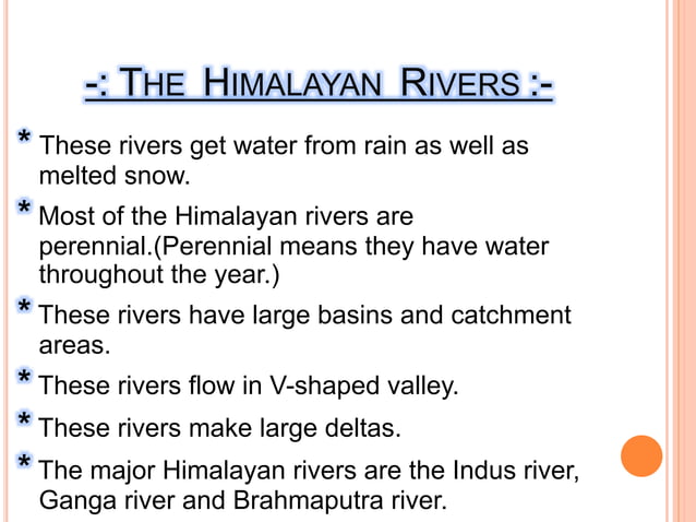 ppt on the Himalayan Rivers | PPTX