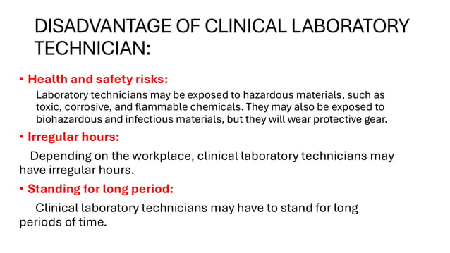 CLT - Role of medical Laboratory Technician - Safety Measurement | PDF