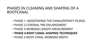 Step back and crown down technique in root canal treatment | PPTX