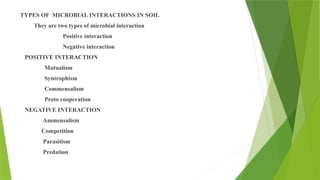 Microbial interaction - Mutualism ,amensalism | PPT