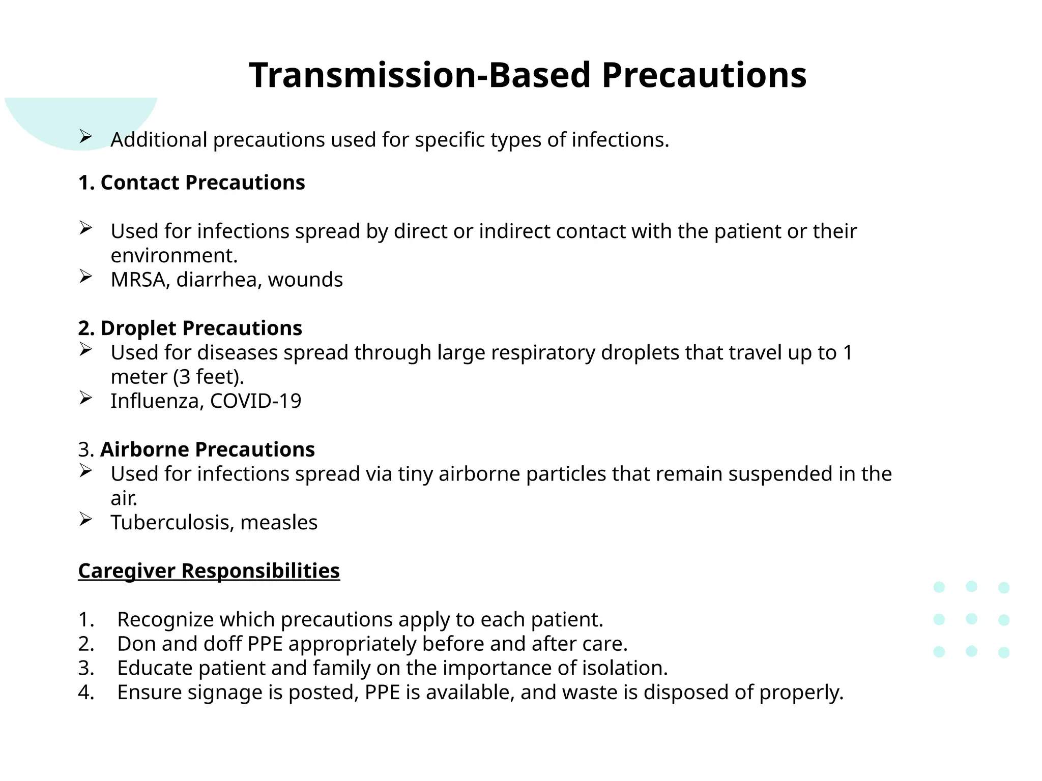 infection control and management in caregiving | PPTX