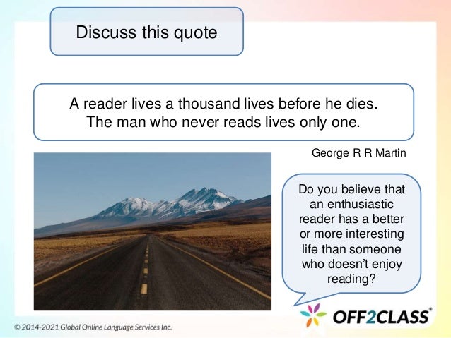 An Intermediate ESL Lesson Plan On Books And Reading | PPT