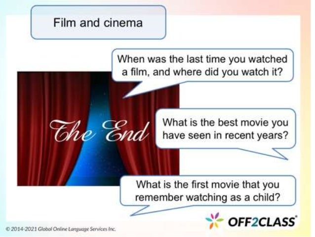 A Free ESL Lesson Plan on Cinema | PPTX
