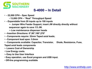 S-4000 axial inserter machine | PPT