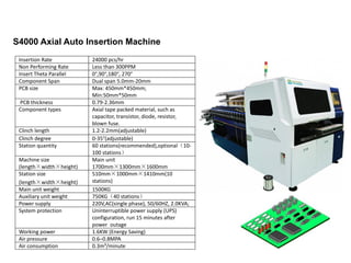S-4000 axial inserter machine | PPT
