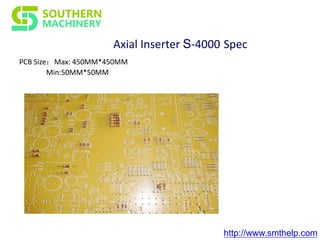 S-4000 axial inserter machine | PDF