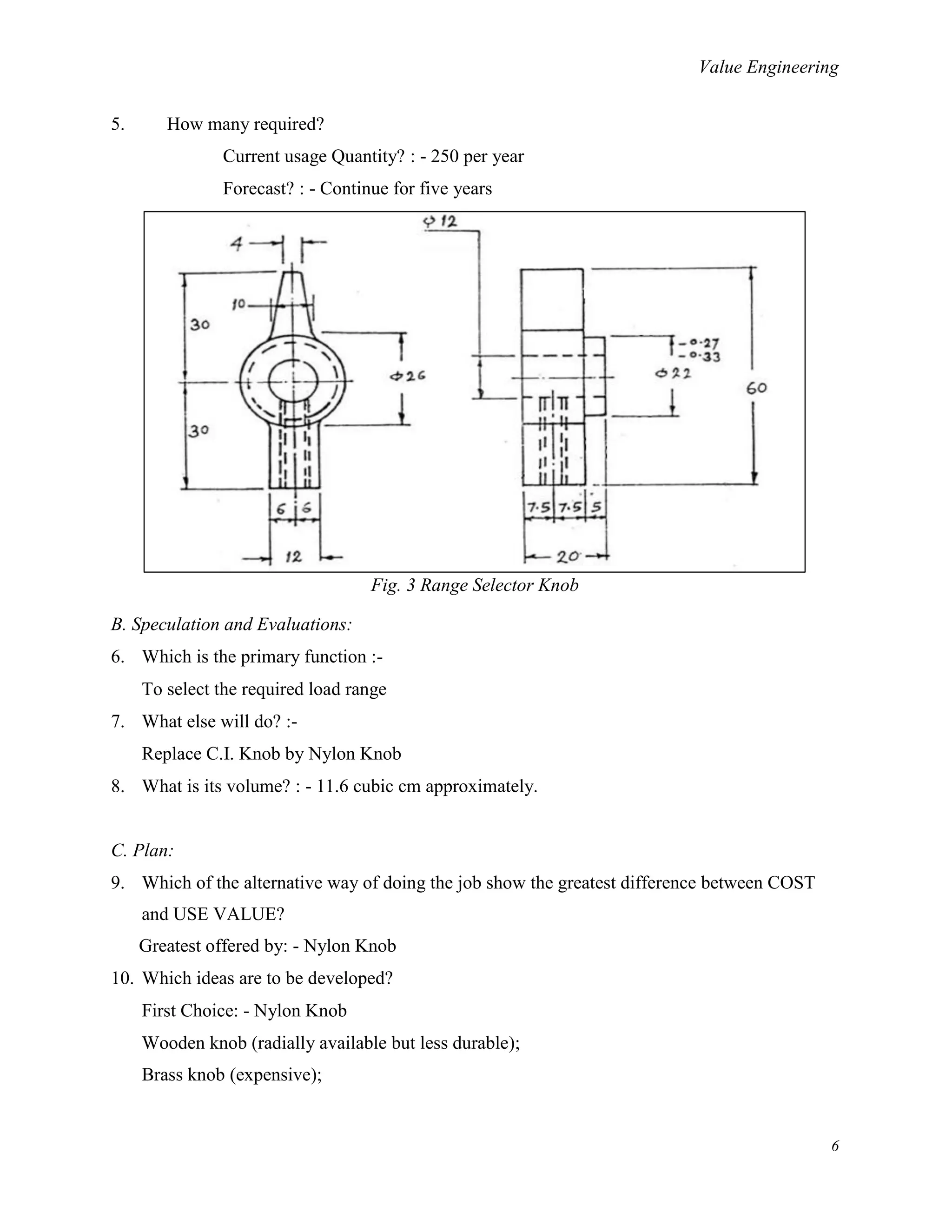 Concept of Value Engineering with Case Study | PDF