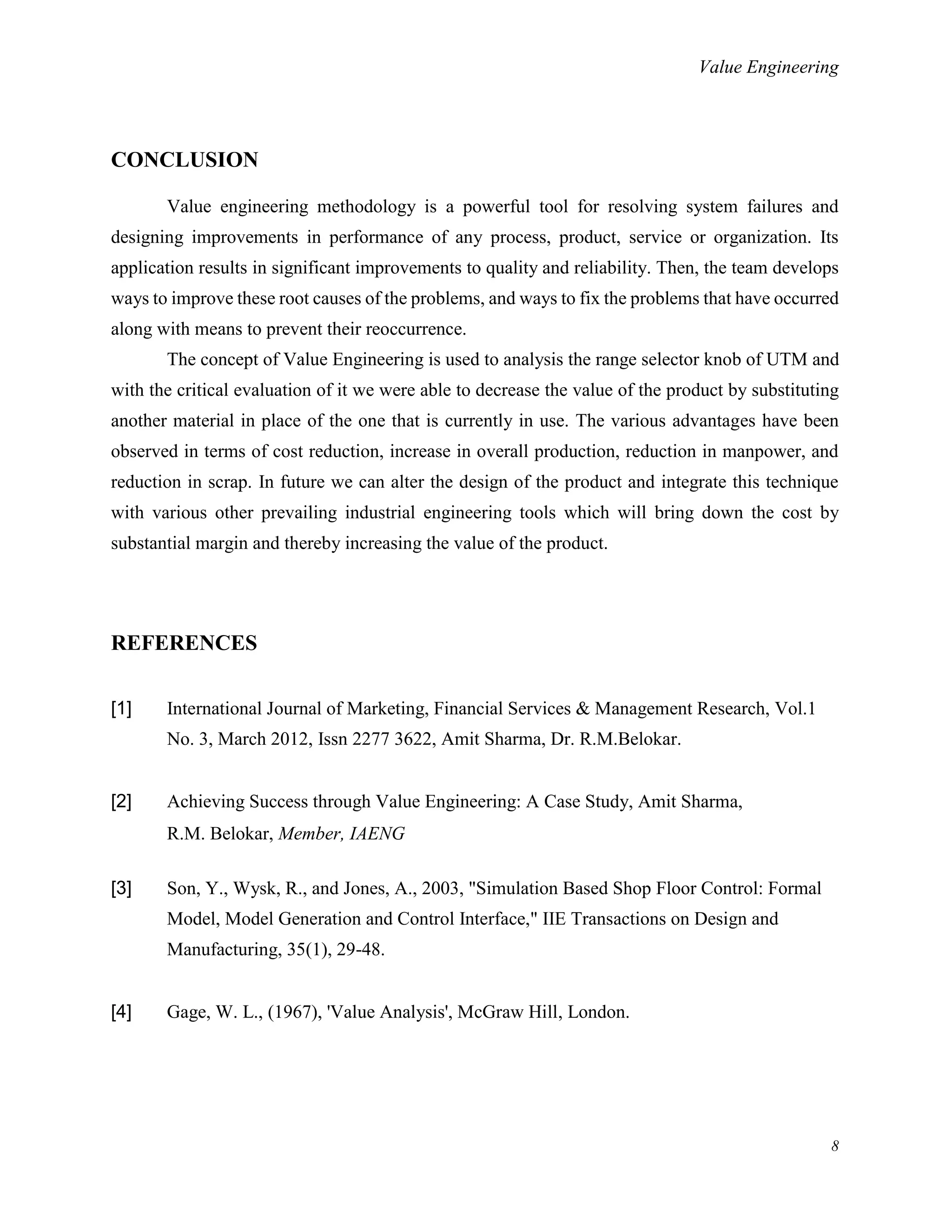 Concept of Value Engineering with Case Study | PDF