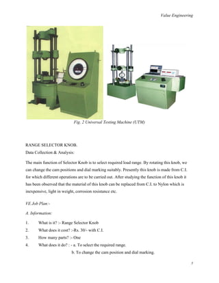 Concept of Value Engineering with Case Study | PDF