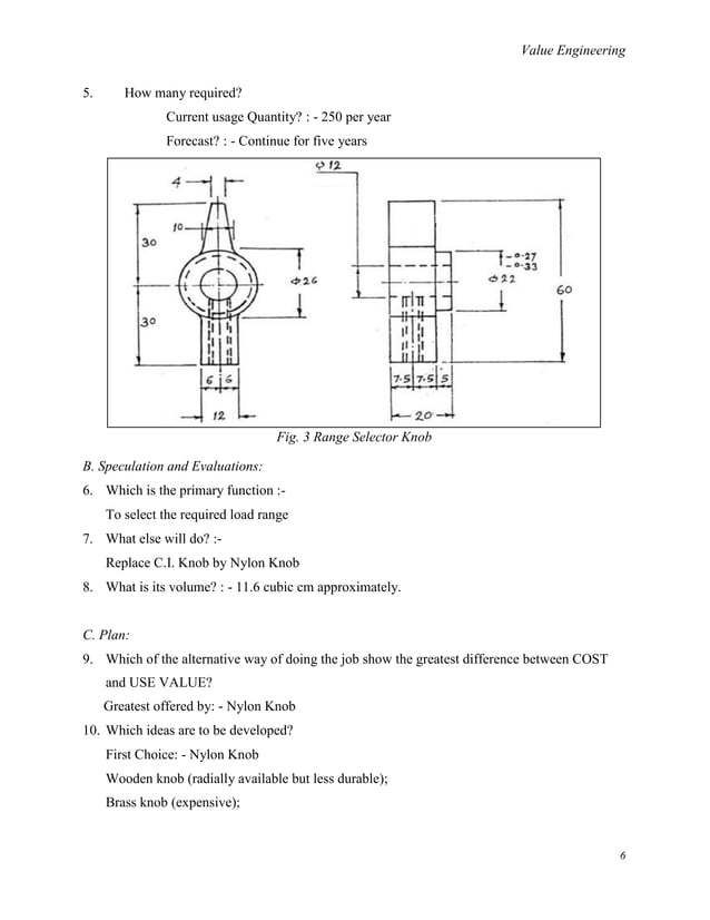 Concept of Value Engineering with Case Study | PDF