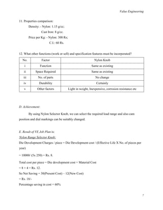 Concept of Value Engineering with Case Study | PDF