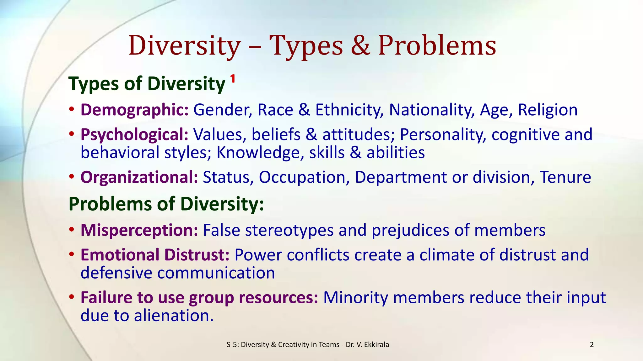 S 5. Diversity & Creativity in Teams | PPTX
