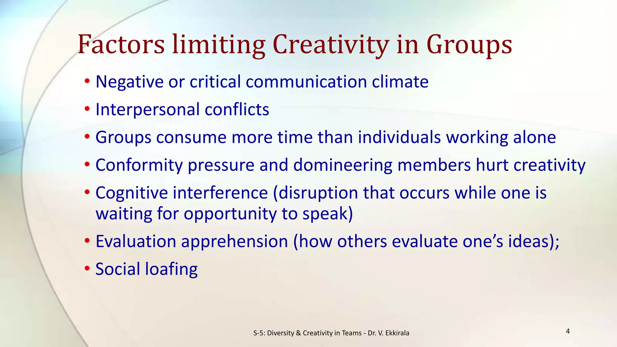 S 5. Diversity & Creativity in Teams | PPTX