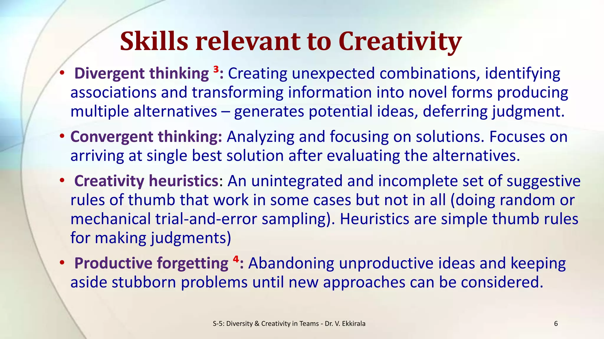 S 5. Diversity & Creativity in Teams | PPTX