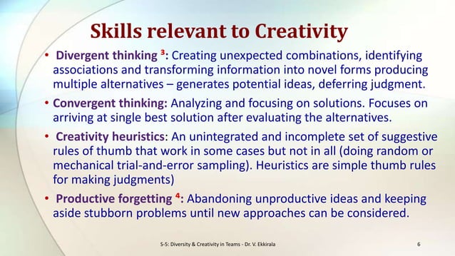 S 5. Diversity & Creativity in Teams | PPTX