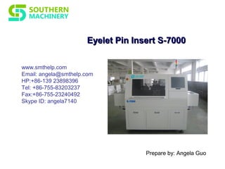 One machine can help you deal with 4 kinds of different size Eyelet Pin ...