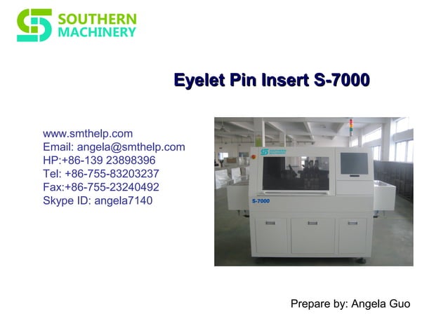 One machine can help you deal with 4 kinds of different size Eyelet Pin ...