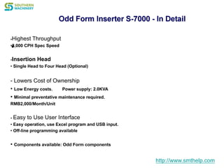 S-7000 odd form insertion Machine presentation | PDF