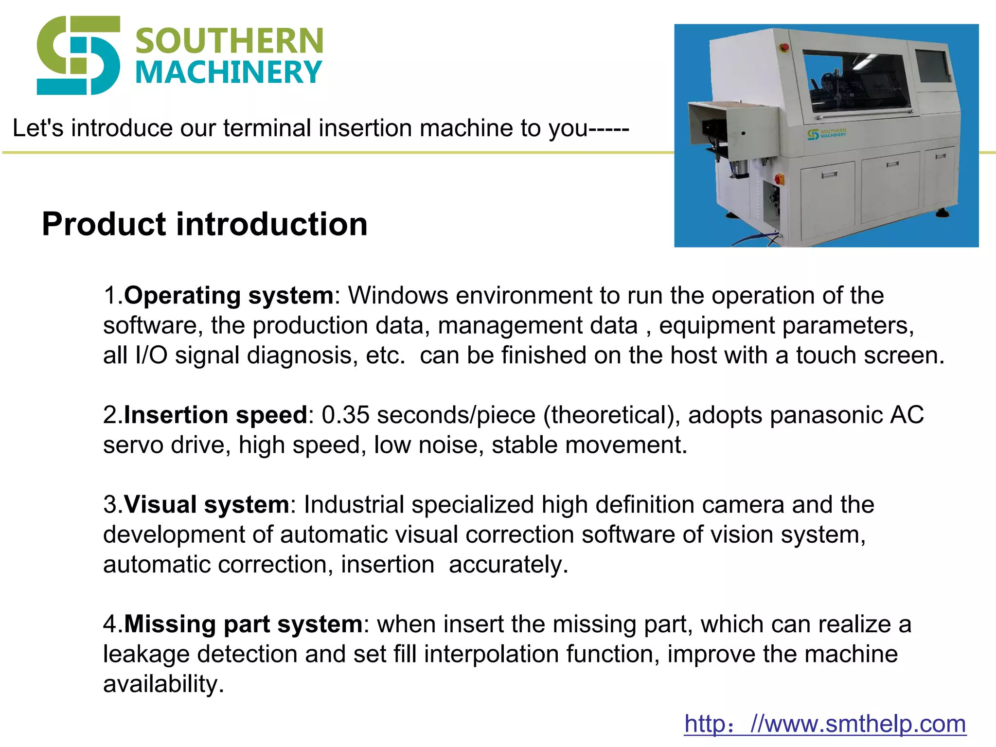 S 7000 terminal insertion machine | PPT