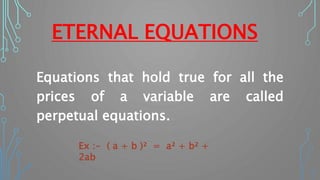 Algebraic expressions and identities | PPT