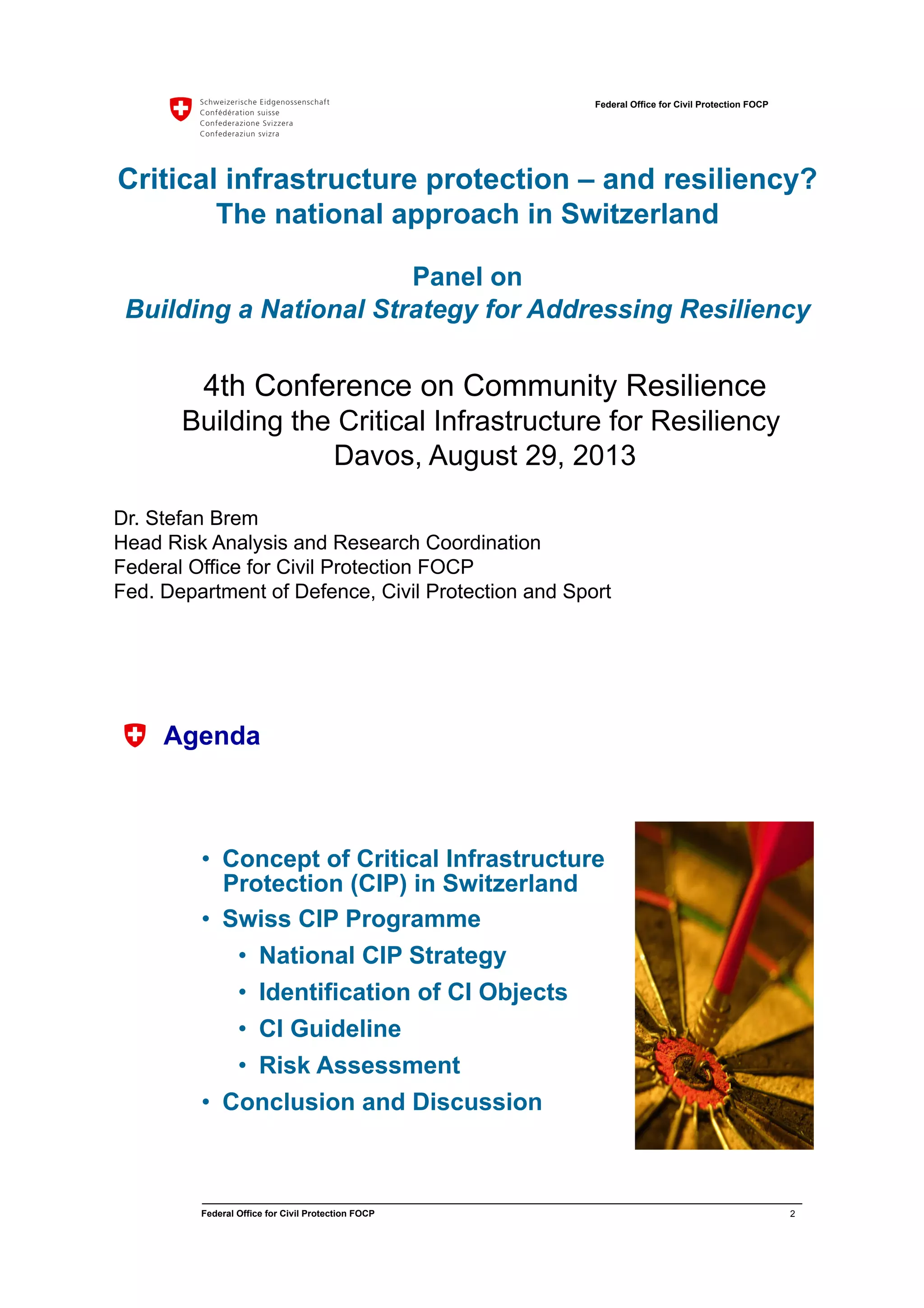 Stefan Brem - Critical infrastructure protection and resiliency | PDF