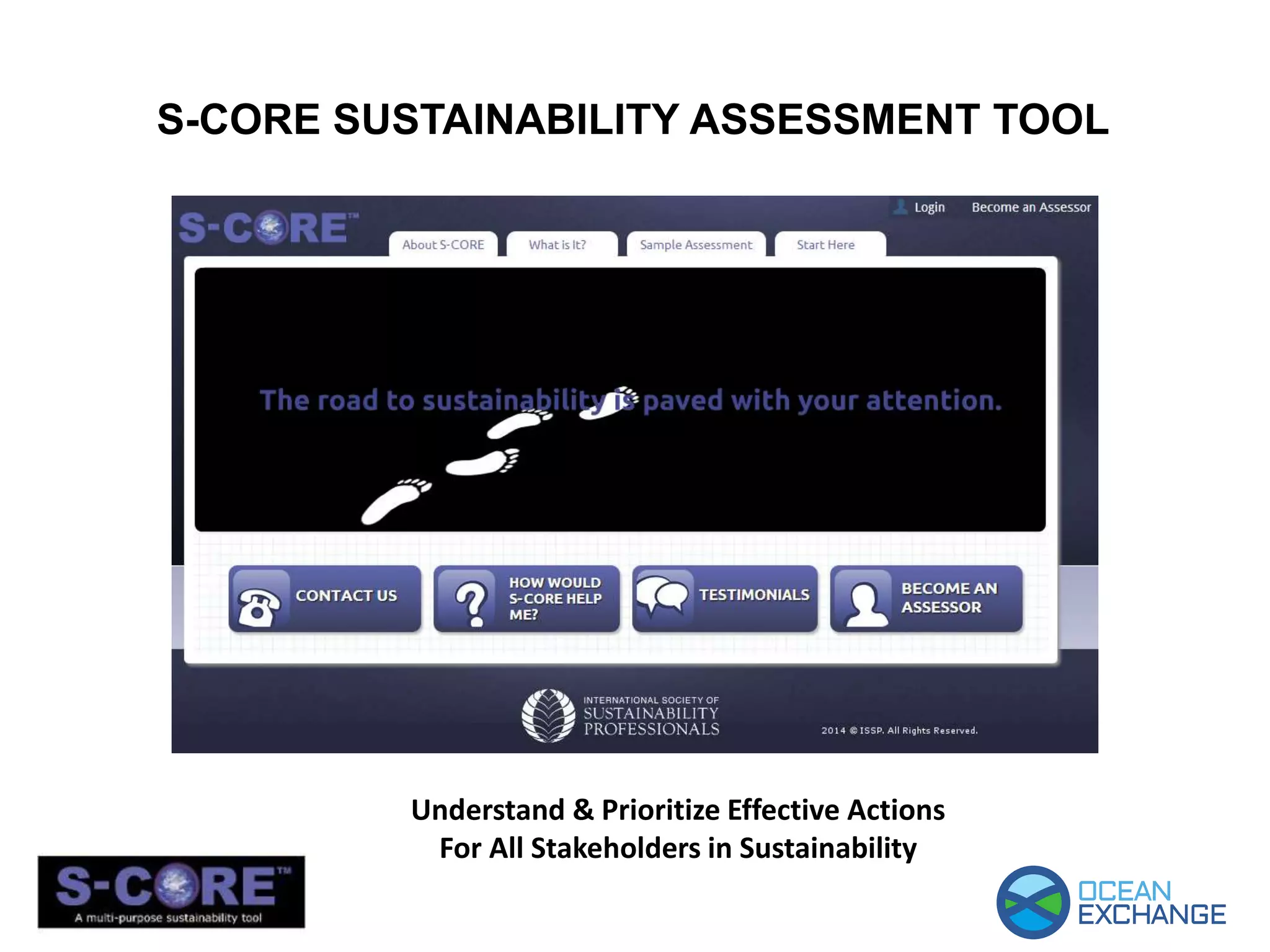 S-Core Sustainability Assessment Tool | PPTX