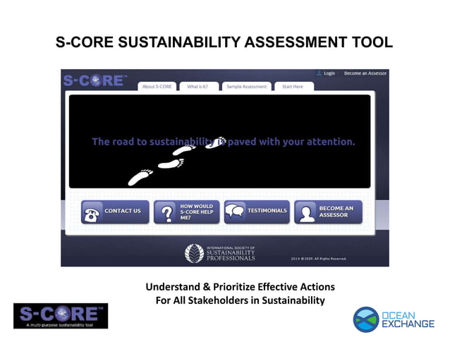 S-Core Sustainability Assessment Tool | PPTX