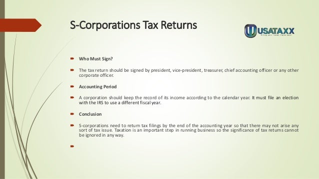 S corporations tax returns | PPTX